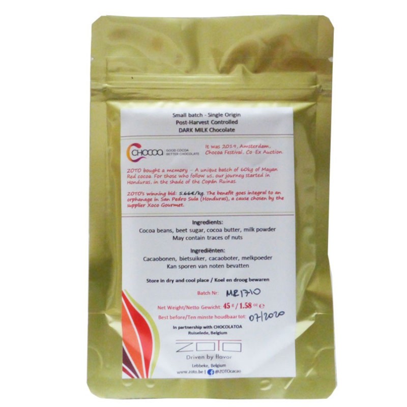 Chocolate leche MAYAN RED 60% ZOTO Bean to Bar